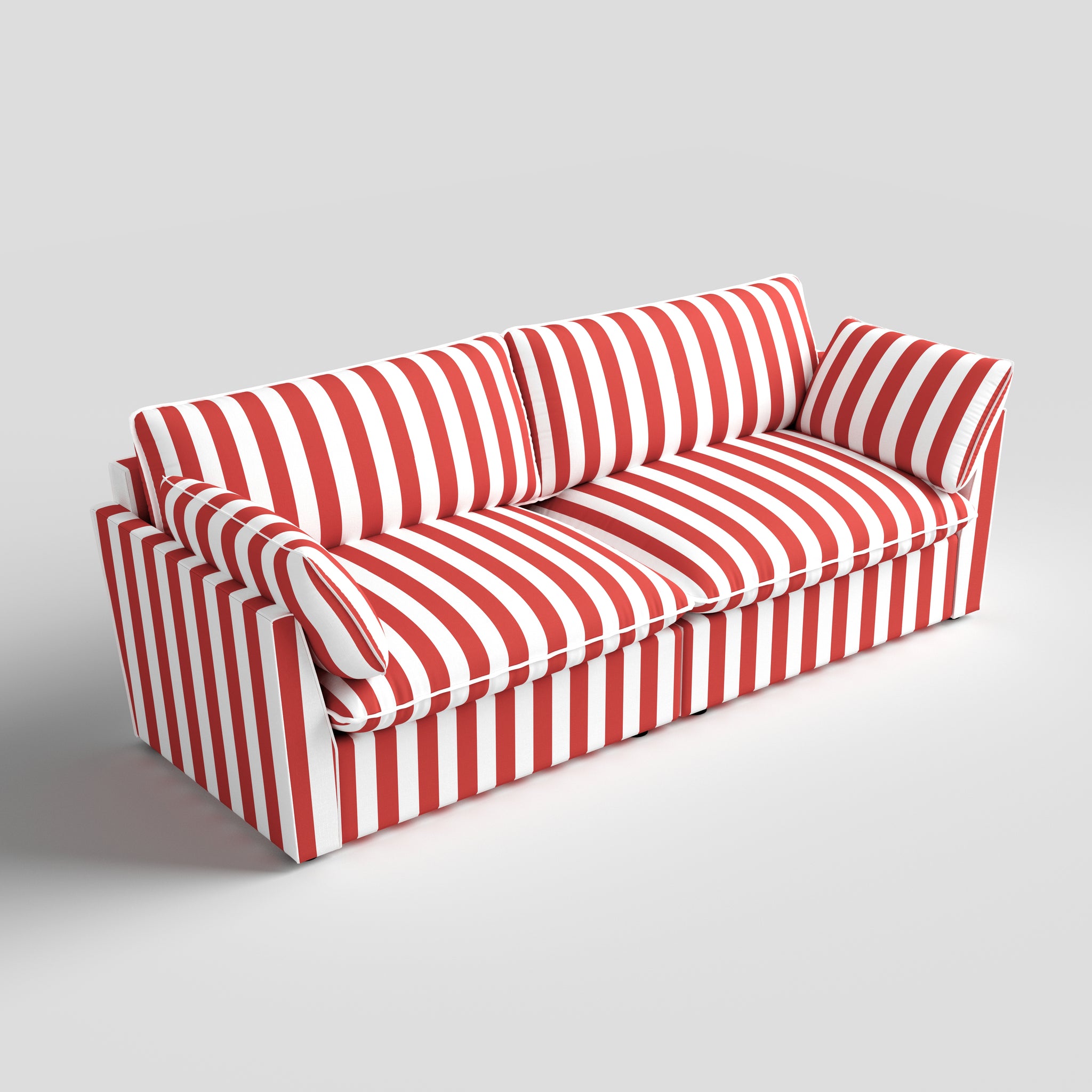 Cottonfy Retro Striped Fabric Handmade Sofa